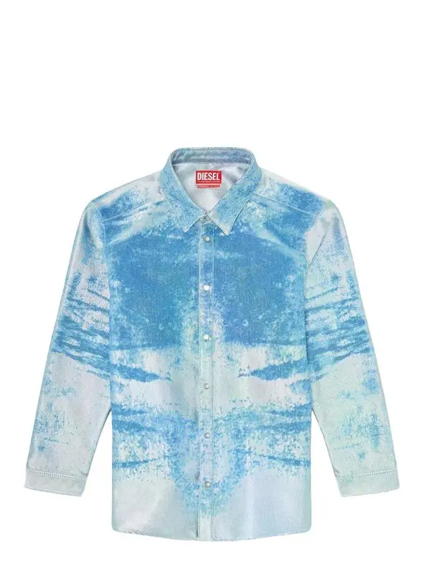 DIESEL® D-kelmar-fsi Denim-effect Shirt - Blue