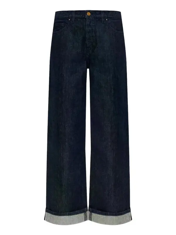 Moncler Wide-leg Cuffed Trousers - Blue