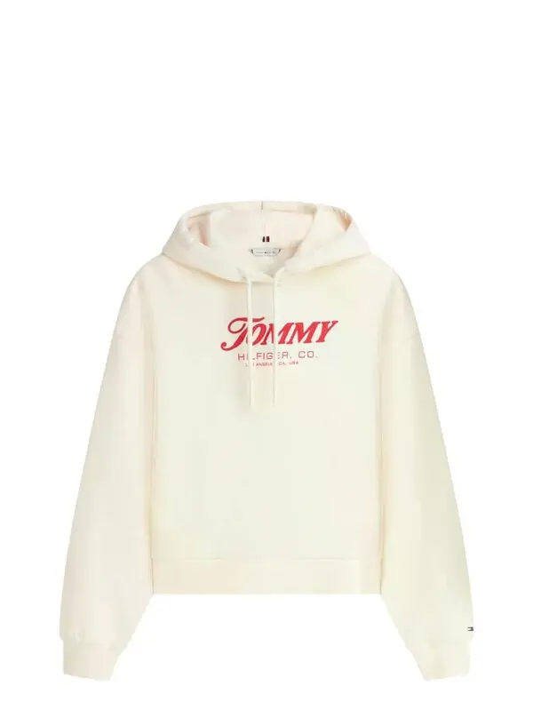 Tommy Hilfiger Drawstring Hooded Sweatshirt - Neutrals