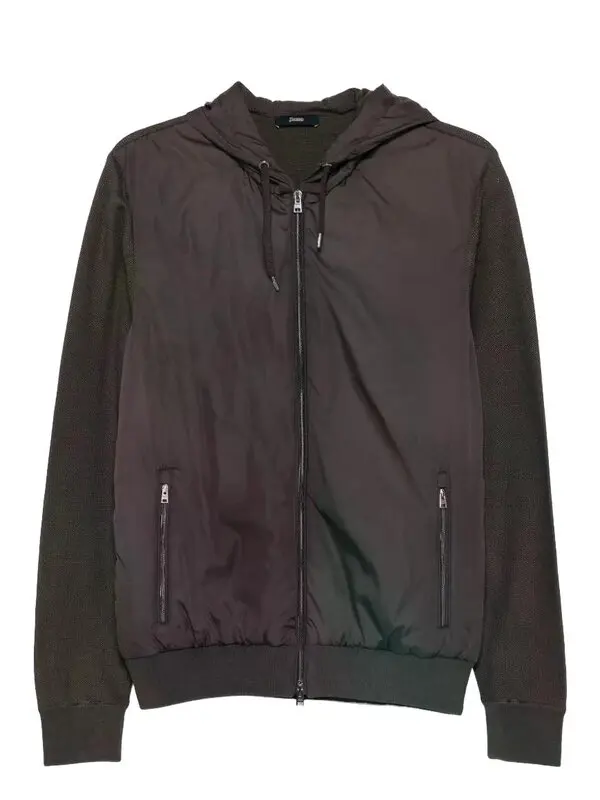 Herno Zip-up Hooded Jacket - Brown