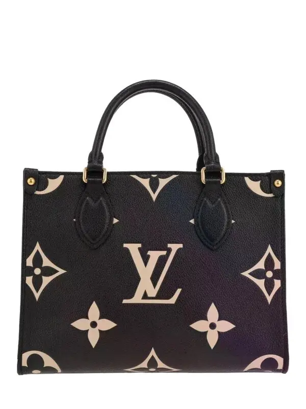 LOUIS VUITTON Onthego Monogram Small Leather Bag - Black