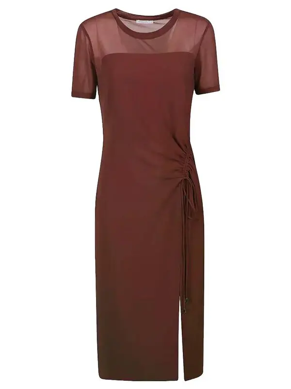 Patrizia Pepe T-shirt Midi Dress - Brown