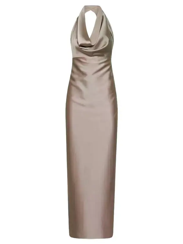 BLANCA VITA Halterneck Dress - Neutrals