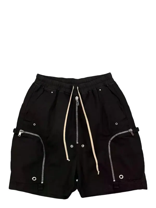 Rick Owens Bauhaus Zip-detailed Drawstring Shorts - Black