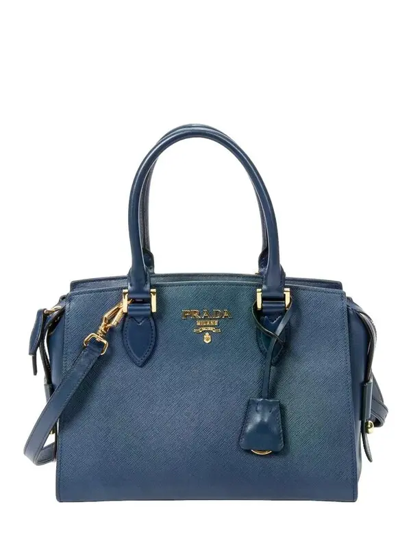Prada Saffiano Leather Tote - Blue