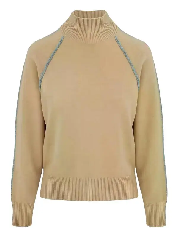Lorena Antoniazzi Ribbed Funnel Neck Sweater - Neutrals