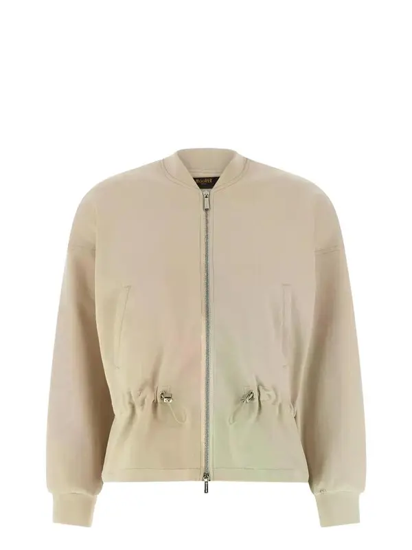 MOORER Zip Cotton Sweatshirt - Neutrals