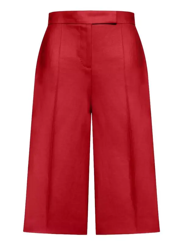 Max Mara Linen Tailored Shorts - Red