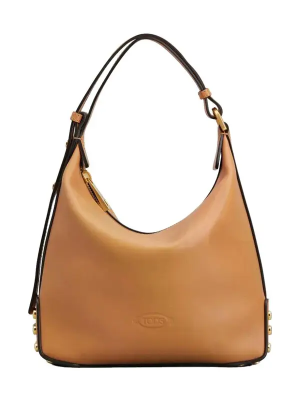 TOD'S Mini Sacca Stud-detail Shoulder Bag - Neutrals