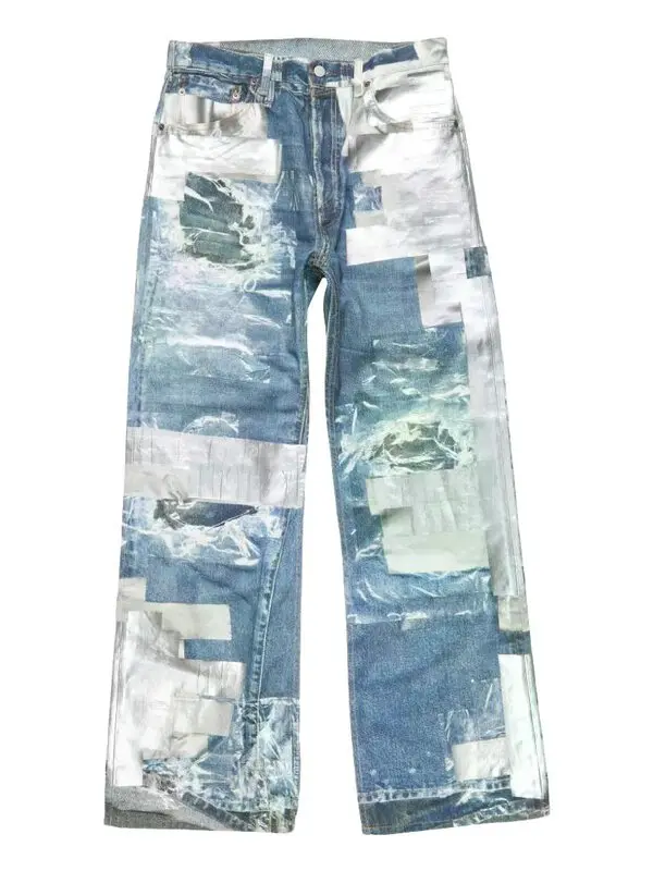 Acne Studios Ripped Patchwork Jeans - Blue