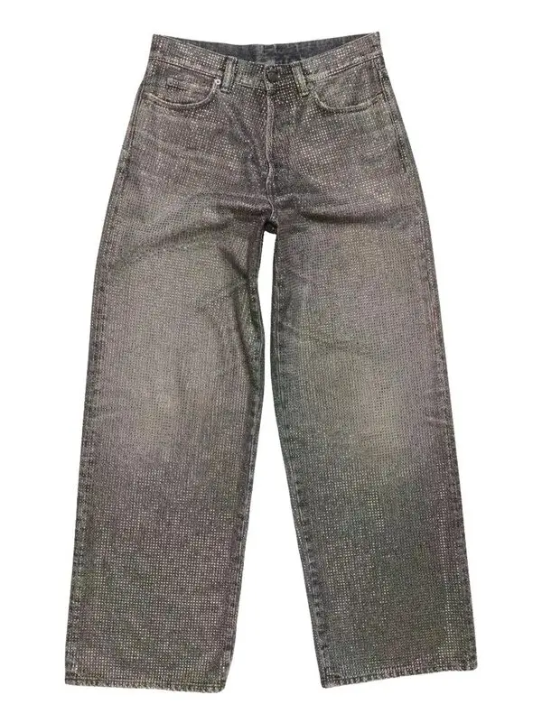 Acne Studios Patch Embellished Baggy Jeans - Grey