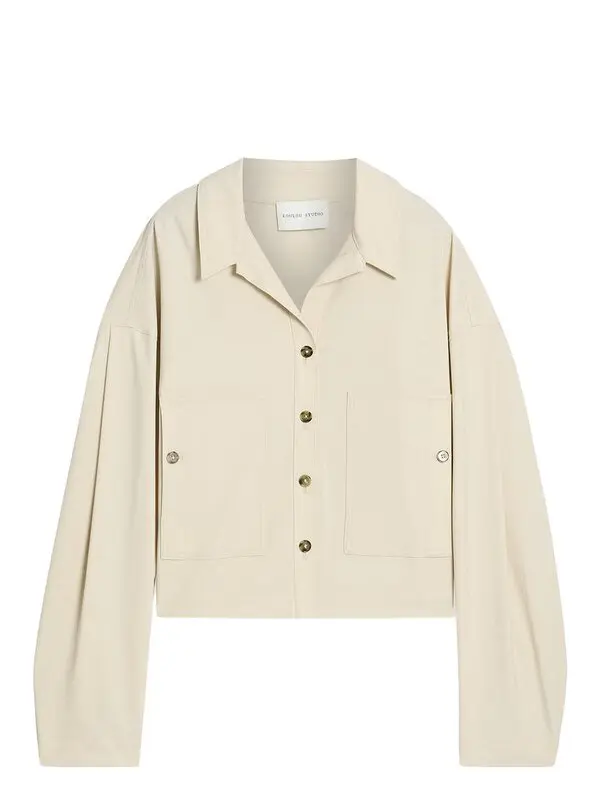Loulou De Saison Lune Wool-blend Twill Shirt - Beige