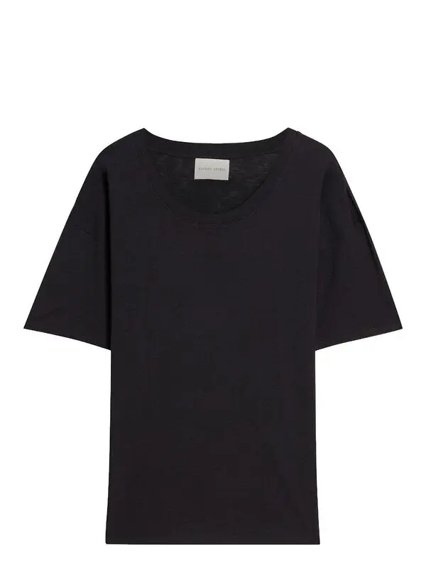 Loulou De Saison Ezra Slub Jersey T-shirt - Black