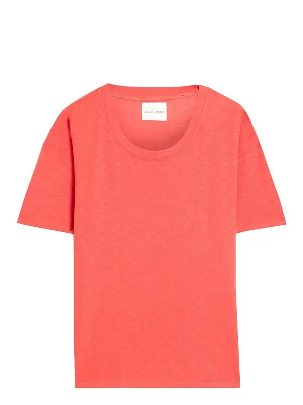 Loulou De Saison Ezra Slub Jersey T-shirt - Tomato Red