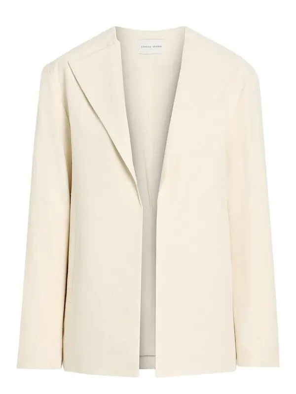 Loulou De Saison Rocco Slub Cottonblend Twill Blazer - Ivory