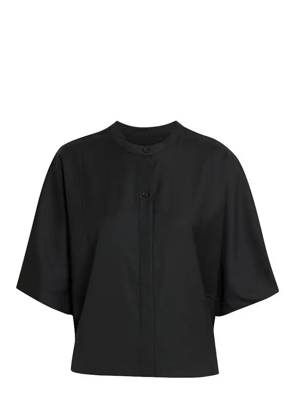Loulou De Saison Wool-twill Shirt - Black