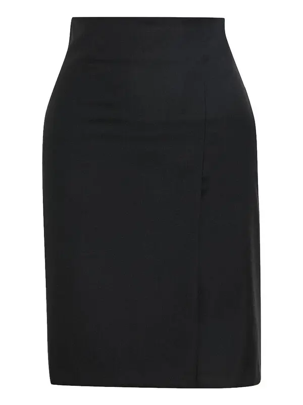 Loulou De Saison Ingrid Wool-twill Skirt - Black