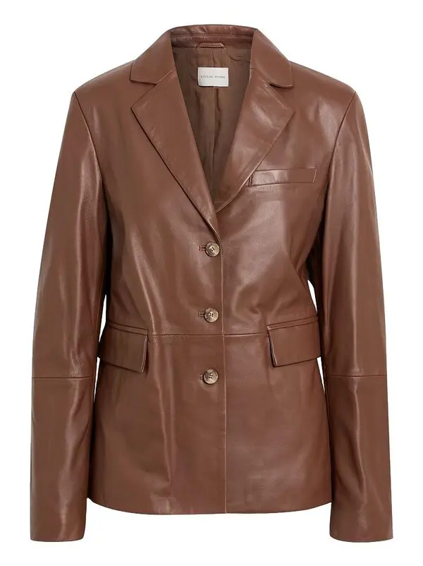 Loulou De Saison Leather Blazer - Brown