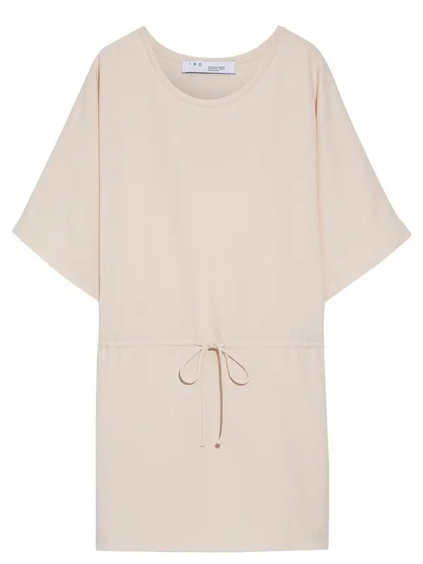 IRO PARIS Arbutus Gathered Crepe Mini Dress - Pastel Pink