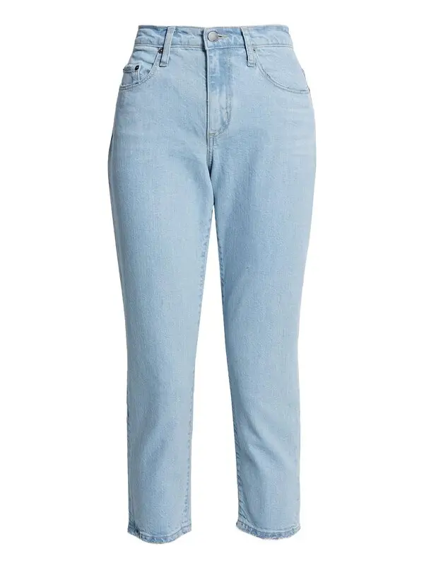Nobody Denim Kennedy Cropped High-rise Tapered Jeans - Light Denim