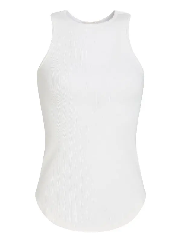 Zimmermann Ribbed Stretch-cotton Jersey Tank - White