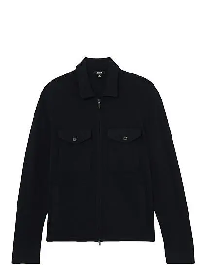 REISS Dunstall Four-pocket Knitted Jacket - Navy