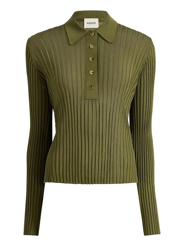 Khaite Vin Knit Top - Olive