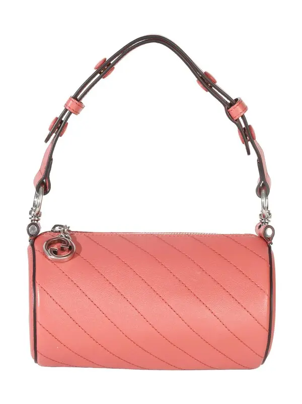 Gucci Diagonal Quilted Calfskin Blondie Barrel Bag - Pink