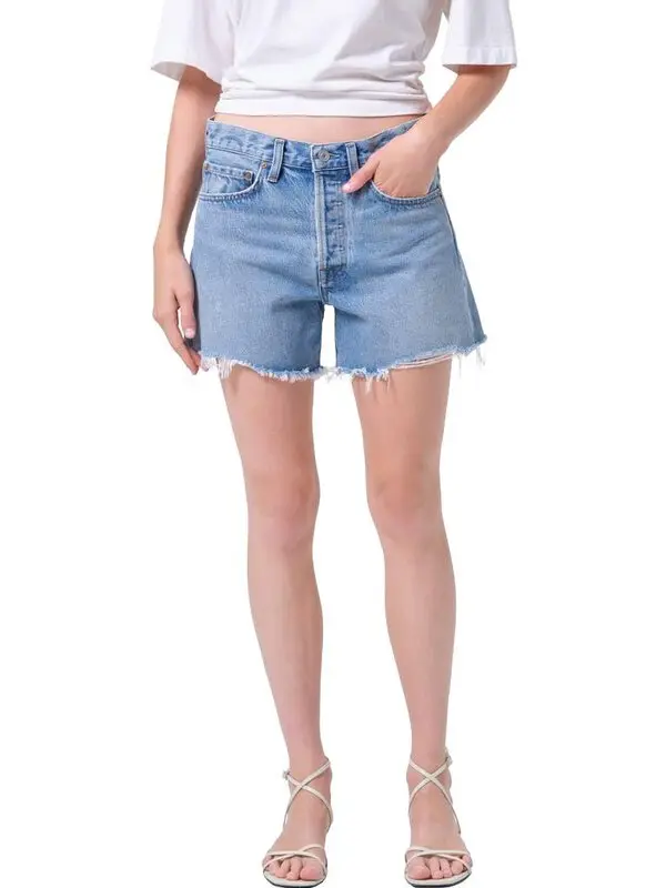AGOLDE Parker Loose Fit Denim Cutoff Shorts - Community