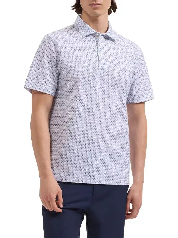Bugatchi Victor Ooohcotton® Palm Tree Print Polo - White