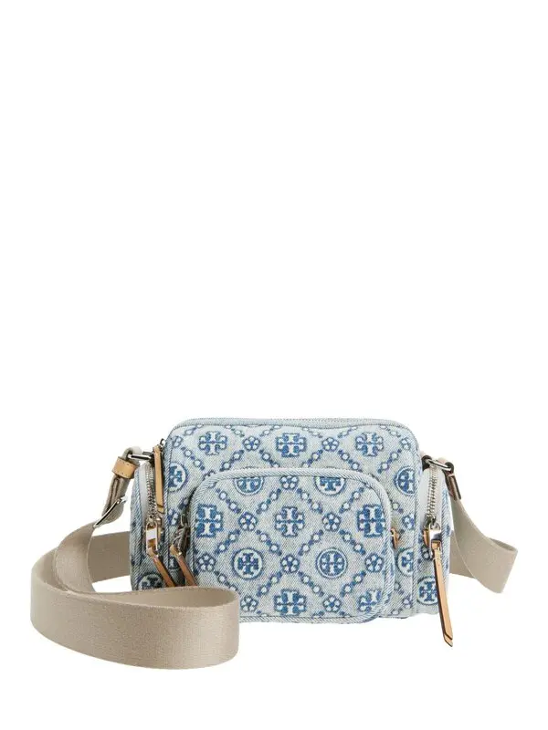 Tory Burch T Monogram Denim Pocket Crossbody Bag - Powder Blue