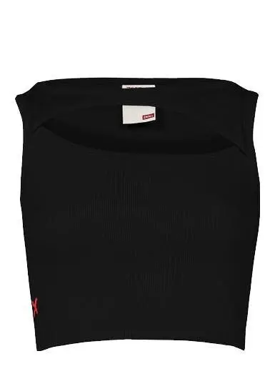 PCFG Free Heaven Rib Crop Tank Top - Black