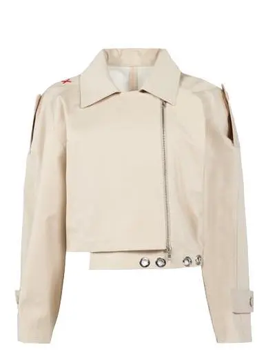 PCFG Cropped Waterproof Trenchcoat - Beige