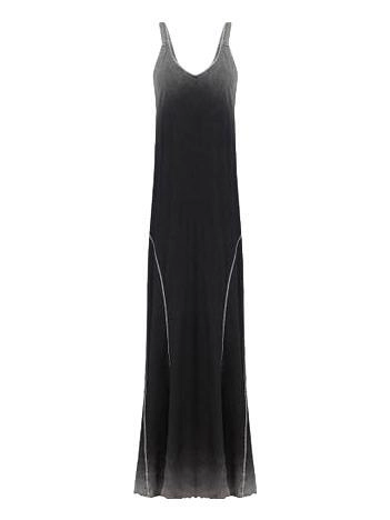 PCFG Acid Wash Maxi Dress - Black