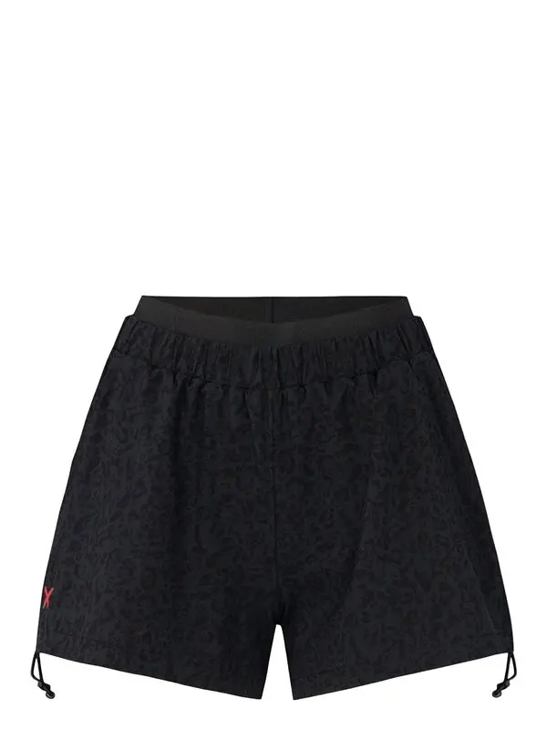 PCFG Free Heaven Leopard Print Track Shorts - Black