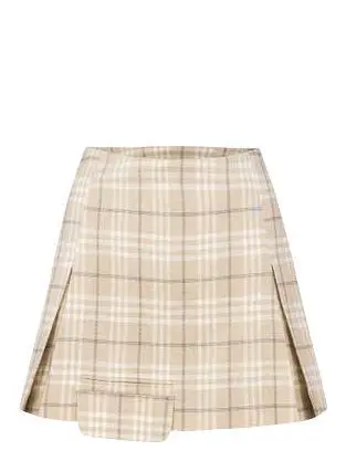 PCFG Pleated Mini Skirt - Beige