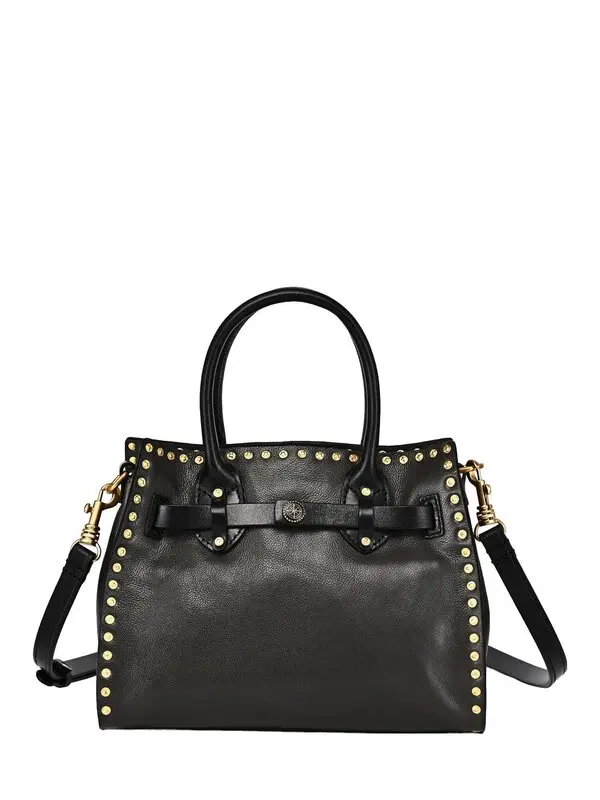 OLD TREND Westland Genuine Leather Studded Mini Tote - Slate