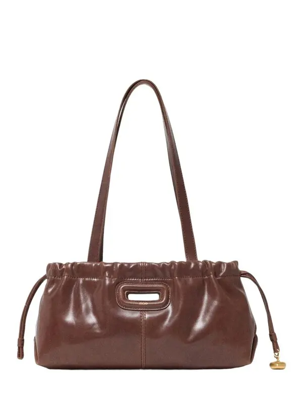 Maje Vintage Leather Milpli Gazette Tote - Brown