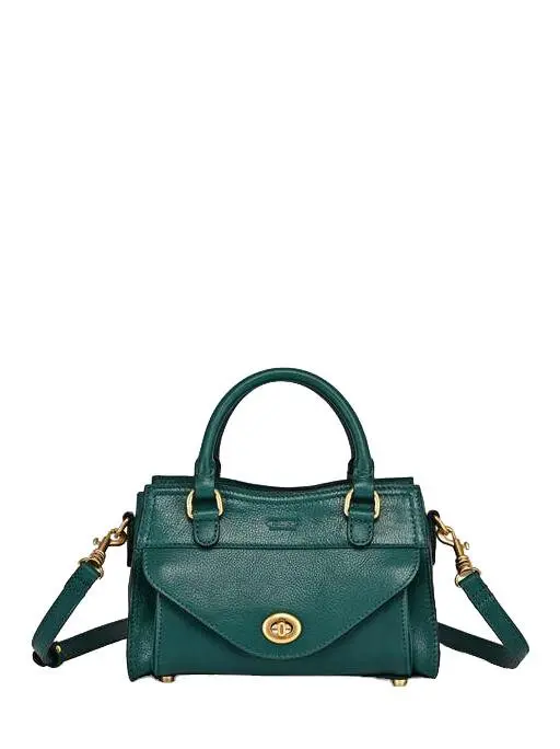 OLD TREND Lockwood Genuine Leather Satchel - Teal