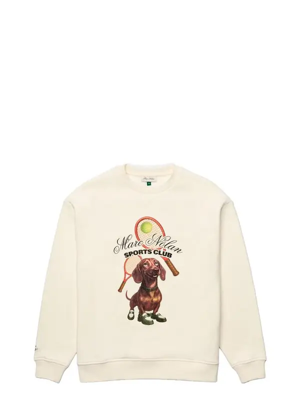 MARC NOLAN Sports Club Crewneck Sweatshirt - Cream