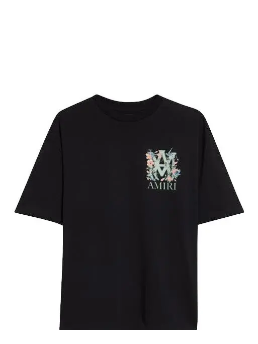 Amiri Ma Floral Oversize Graphic T-shirt - Black Archived