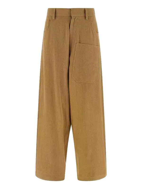 MAISON JEJIA Carla Textured Trousers - Yellow
