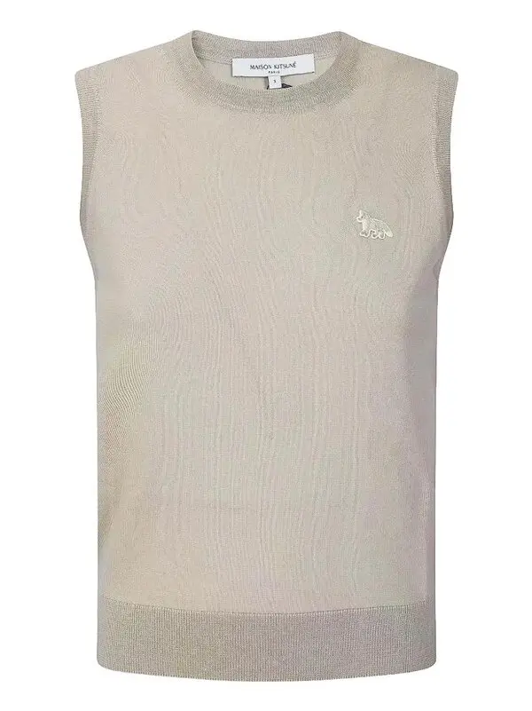 Maison Kitsuné Fox-embroidery Vest - Neutrals