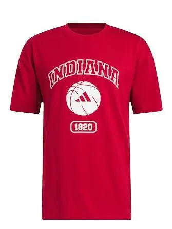 Adidas Hoosiers Chapter Tee Shirt - Indiana Team Victory Red White