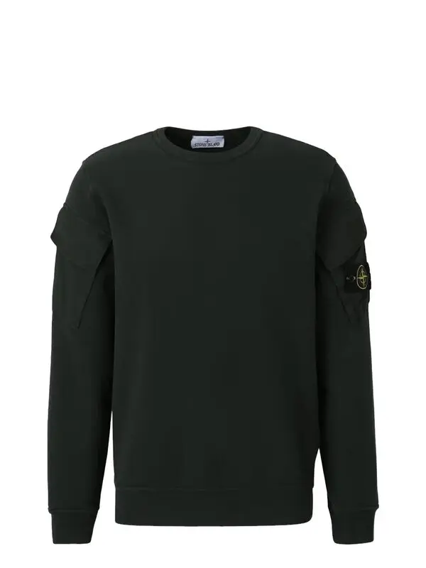 Stone Island Solid Arm Patch Sweatshirt - Juniper