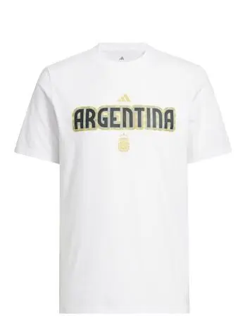Adidas World Cup 2026 Argentina Home Graphic Tee Shirt - White