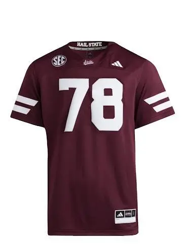 Adidas Bulldogs Premier Home Jersey - Mississippi State Team Maroon