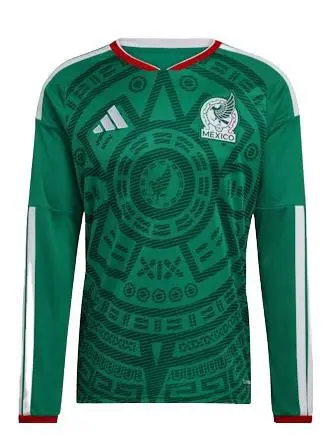 Adidas Mexico 2026 Home Long Sleeve Jersey - Bold Green