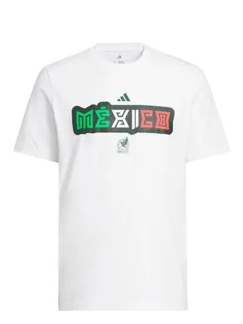 Adidas World Cup 2026 Mexico Home Graphic Tee Shirt - White