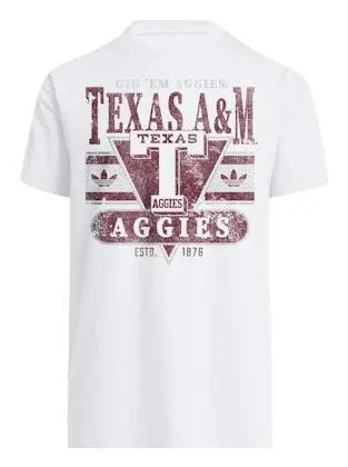 Adidas Aggies Graphic T-shirt - Texas A&m White